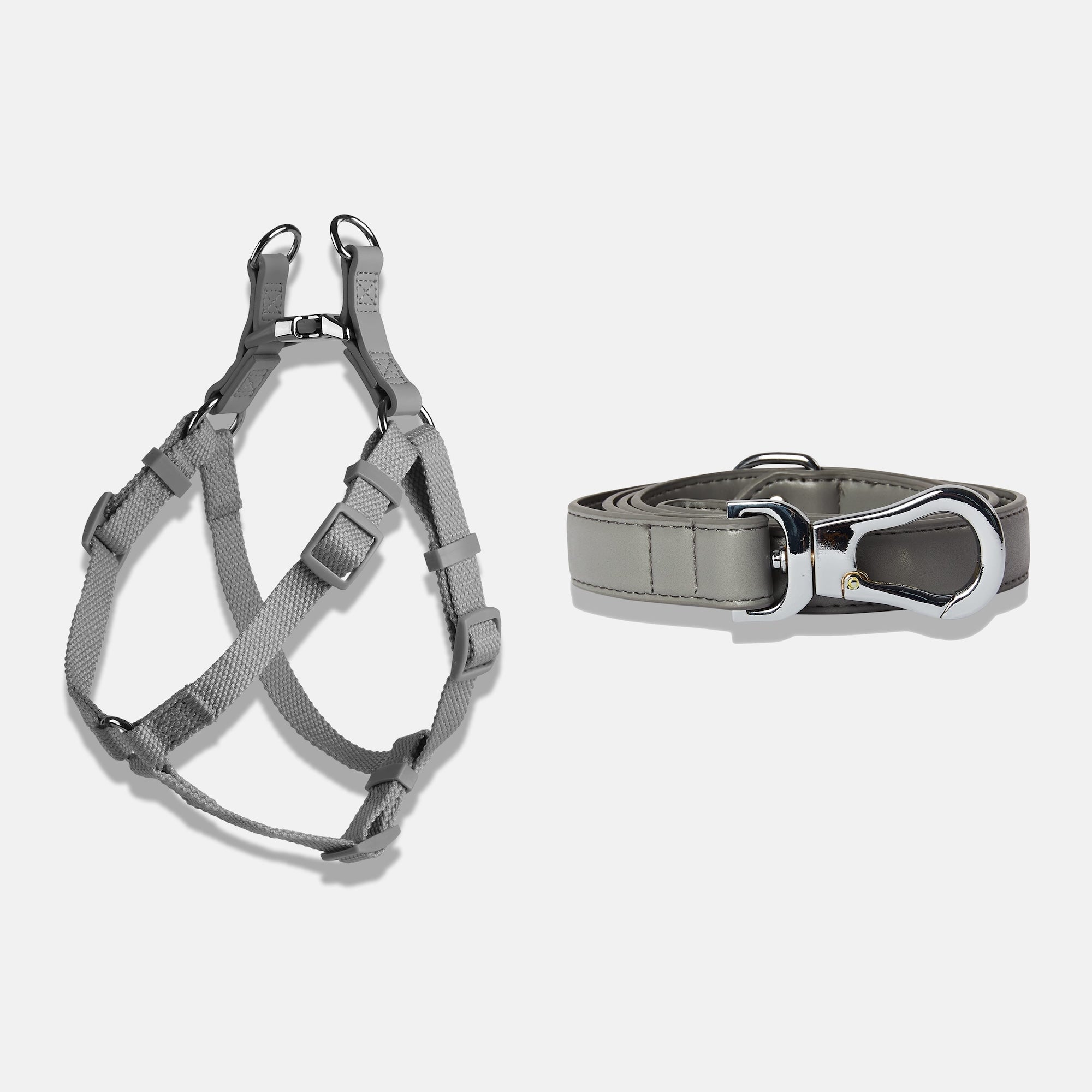 Ash Grey Dog Harness and Lead | Barc London