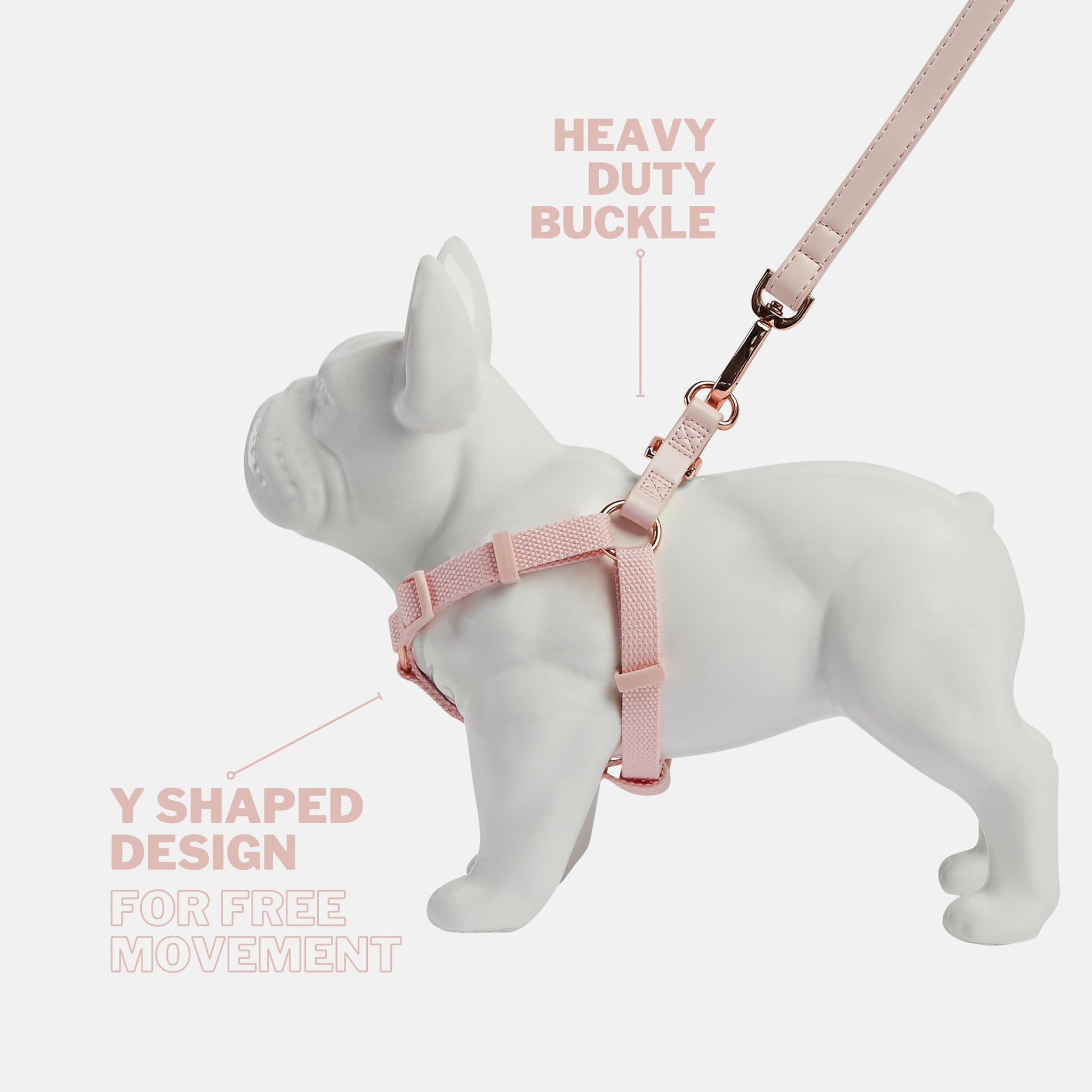 Luxury Blush Pink Dog Harness - Adjustable Fit | Barc London