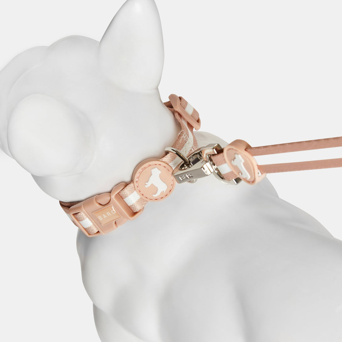 Luxury Dog Lead in Champagne Stripe | Barc London